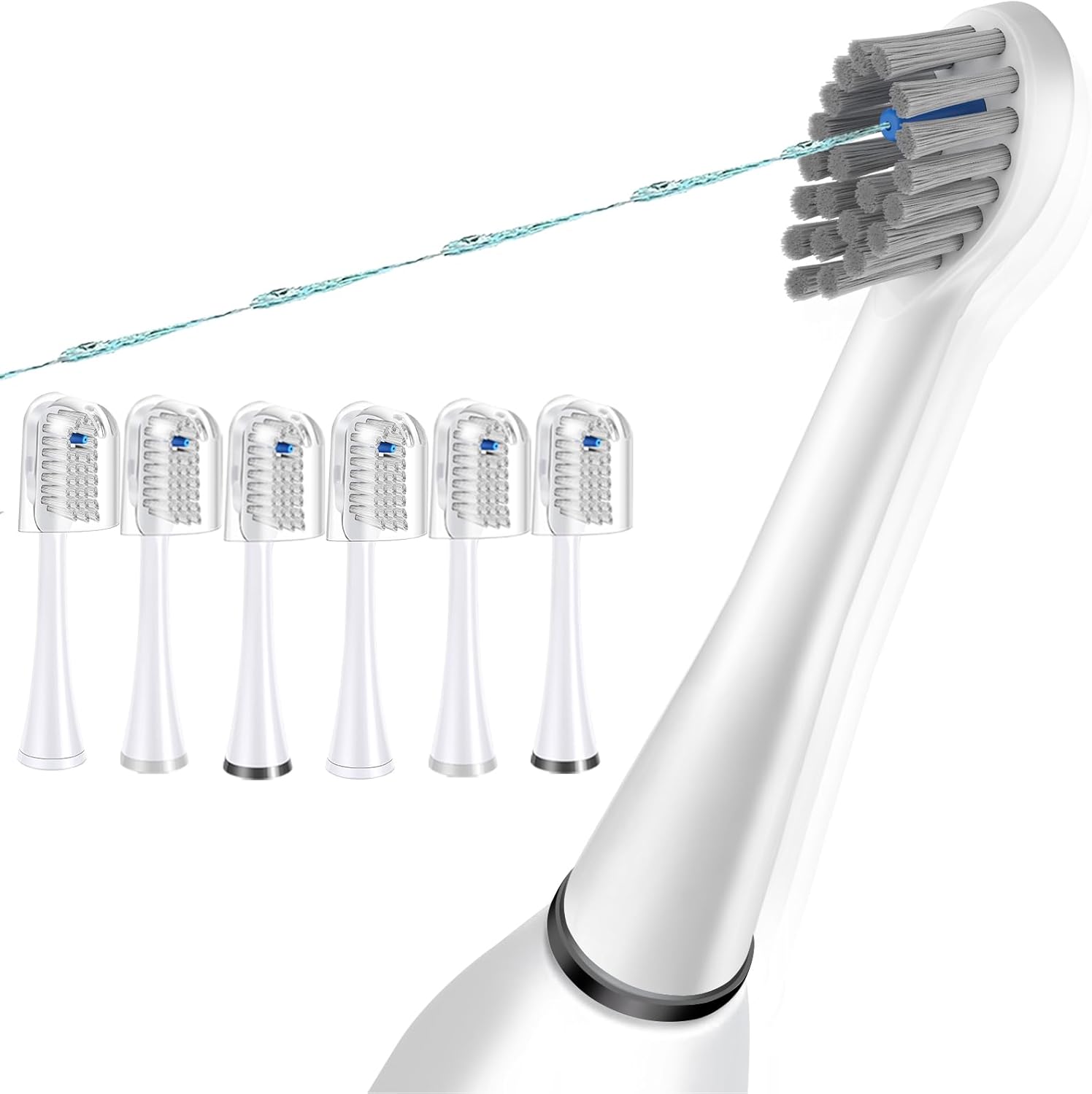 Amazon.com : Flossing Toothbrush Head Replacement, 6 Count, Compatible ...