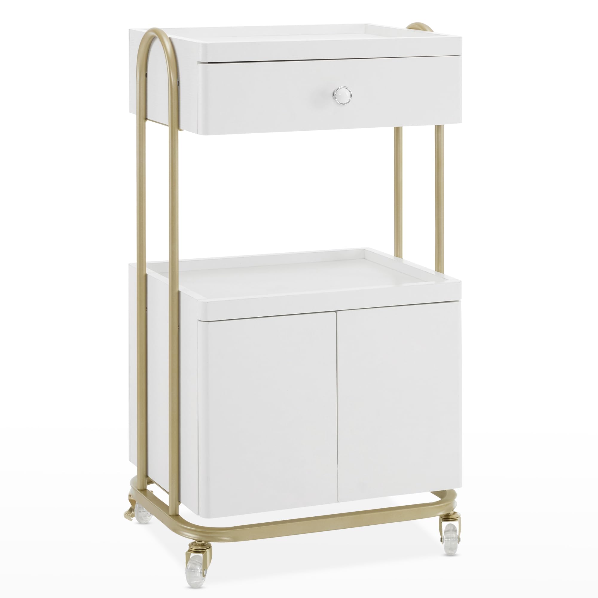 Amazon.com: BarberPub Salon Trolley with Universal Wheels, Storage ...