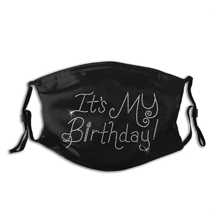 Birthday Face Mask,Fashion Birthday Masks Washable Reusable Balaclava ...
