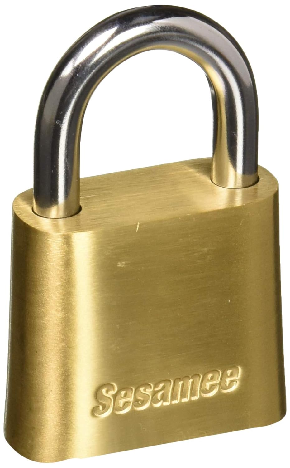 Sesamee 436 4-Dial Bottom Resettable Combination Brass Padlock with 1 ...