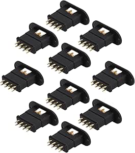 Amazon.com: 10Pcs 13.050 10Pcs 13.051 MPX Black Octagonal Plug,8 Pin ...