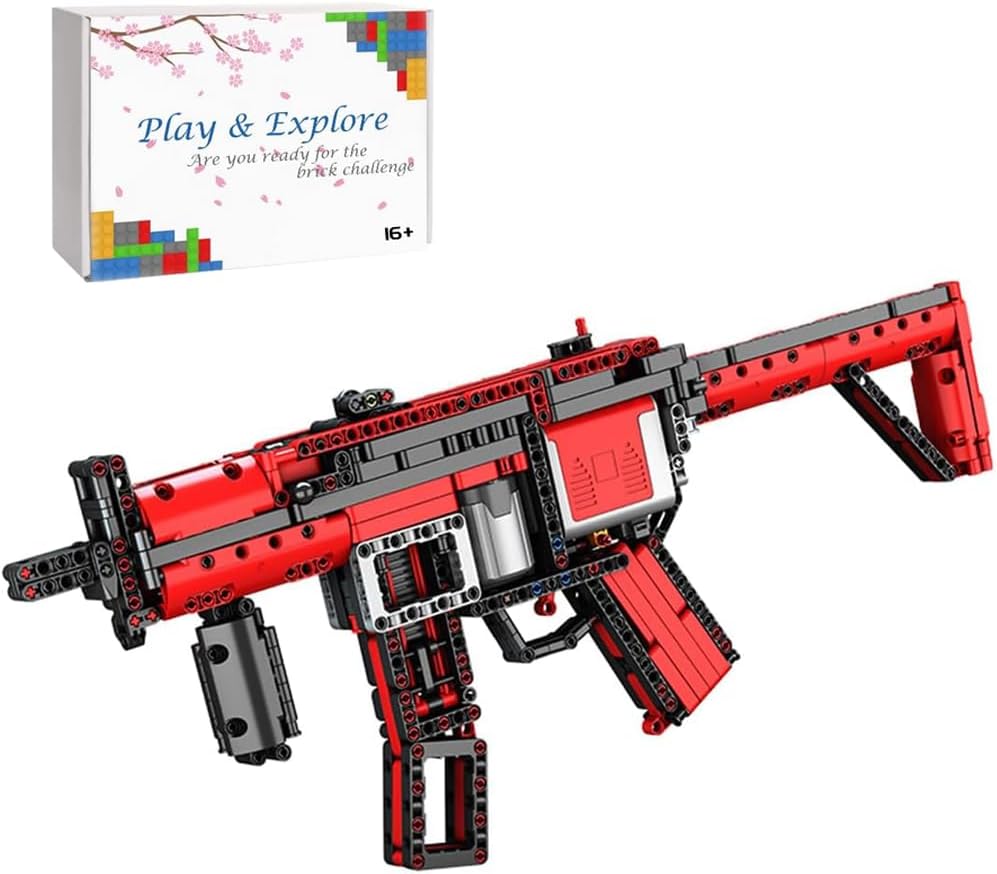Amazon.com: JOMIOD Gun Building Block Kit, Military MP5 Submachine Gun ...