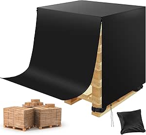 Zipper Pallet Cover,420D Heavy Duty Pallets of Wood Pellets Fits Large ...