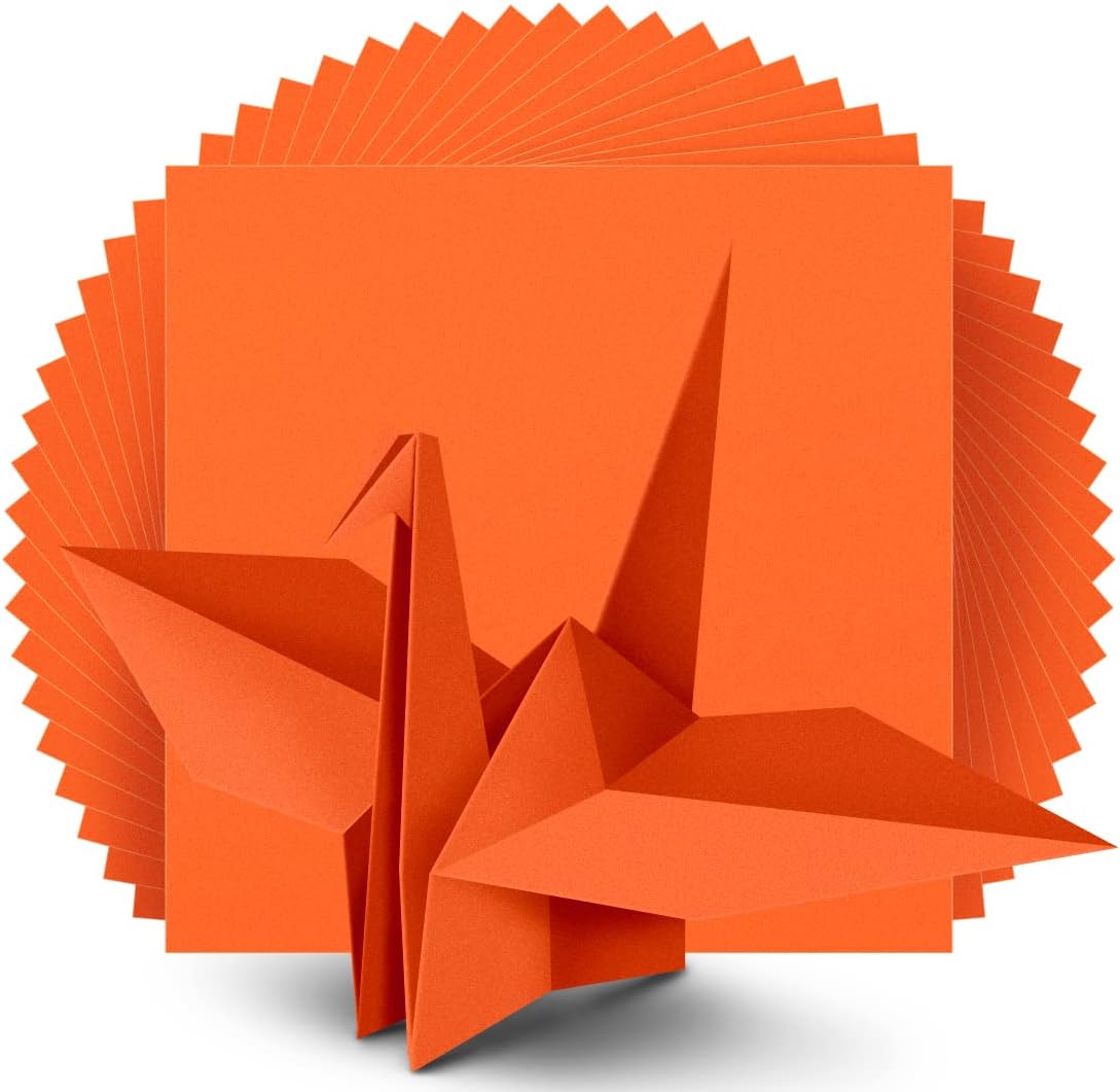 Amazon.com : IOOLEEM Origami Paper, 200 Sheets, Dark Orange Origami ...