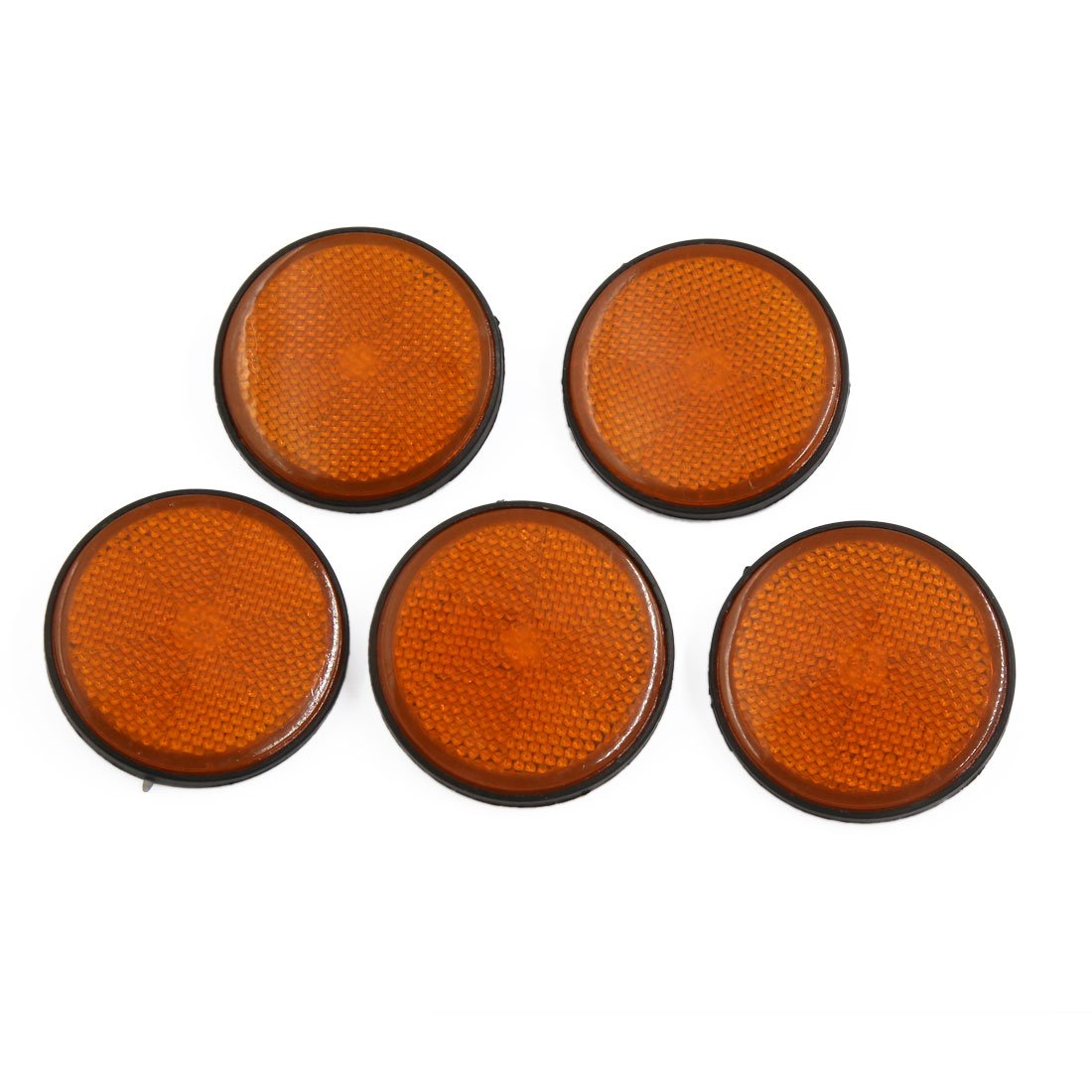 Amazon.com: uxcell 5 Pcs Orange Black Round Shape Reflective Reflector ...
