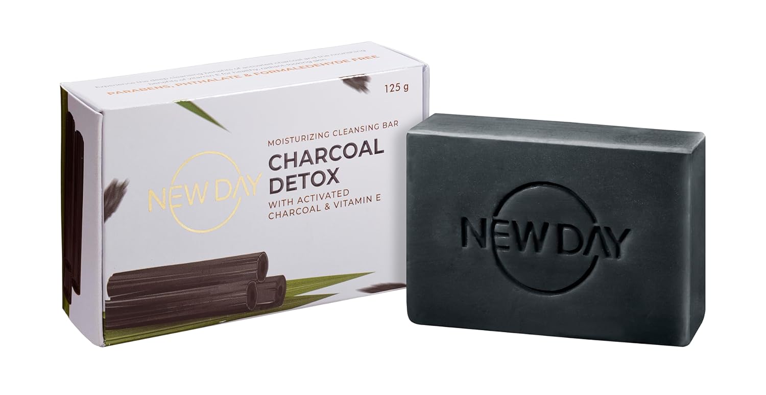 Buy NEW DAY Charcoal Detox Moisturizing Soaps For Bath | Bath Soap ...