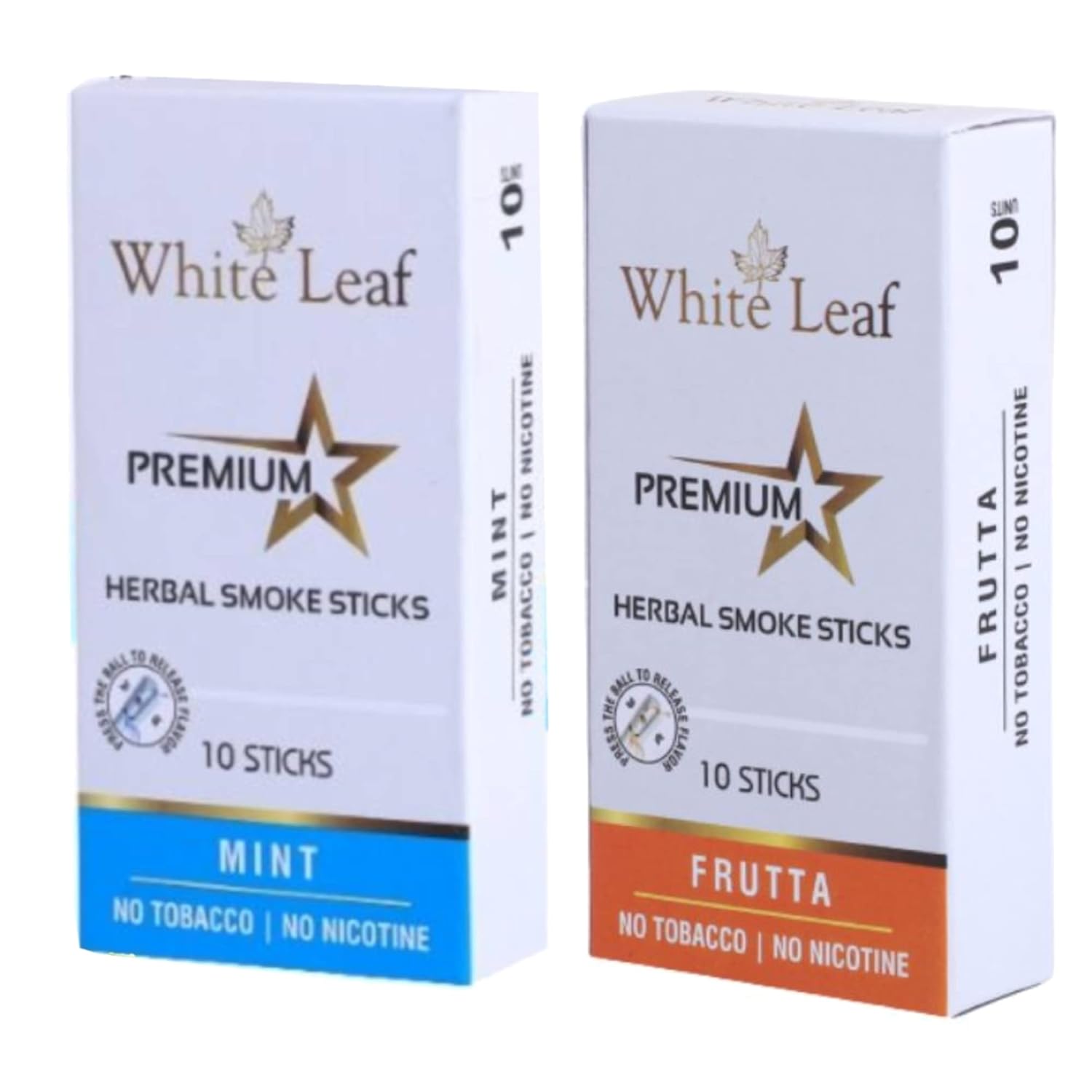Buy White Leaf Premium Herbal Cigarettes 100% Tobacco Free and Nicotine ...