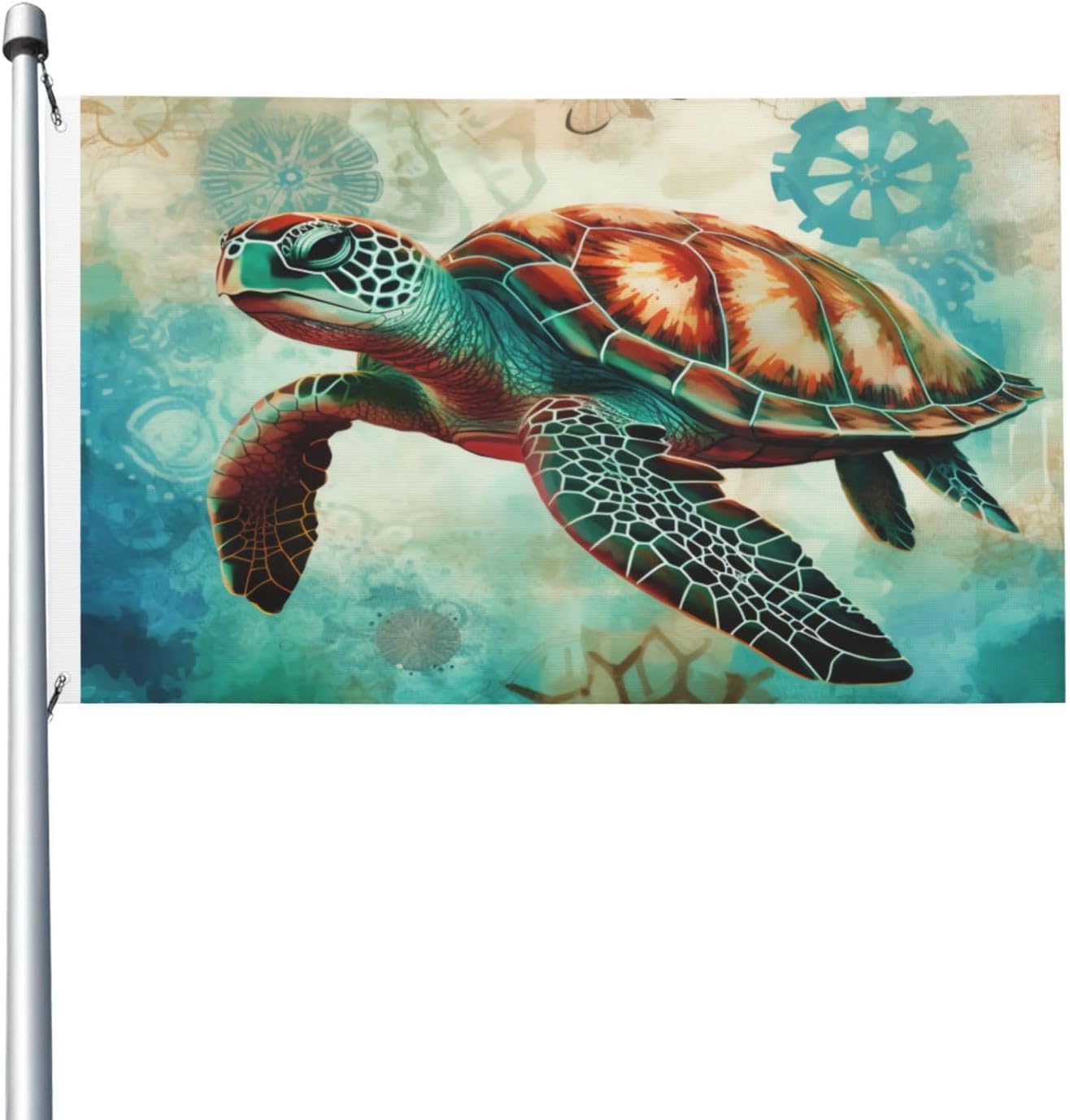 Amazon.com : Sea Turtle Underwater Flag 3X5 FT Double Sided Holiday ...