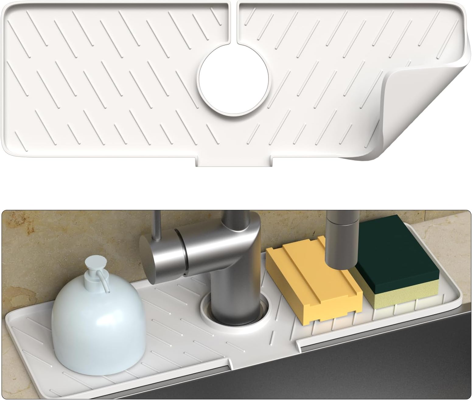 Amazon.com: Silicone Faucet Splash Guard, Sink Protectors for Kitchen ...