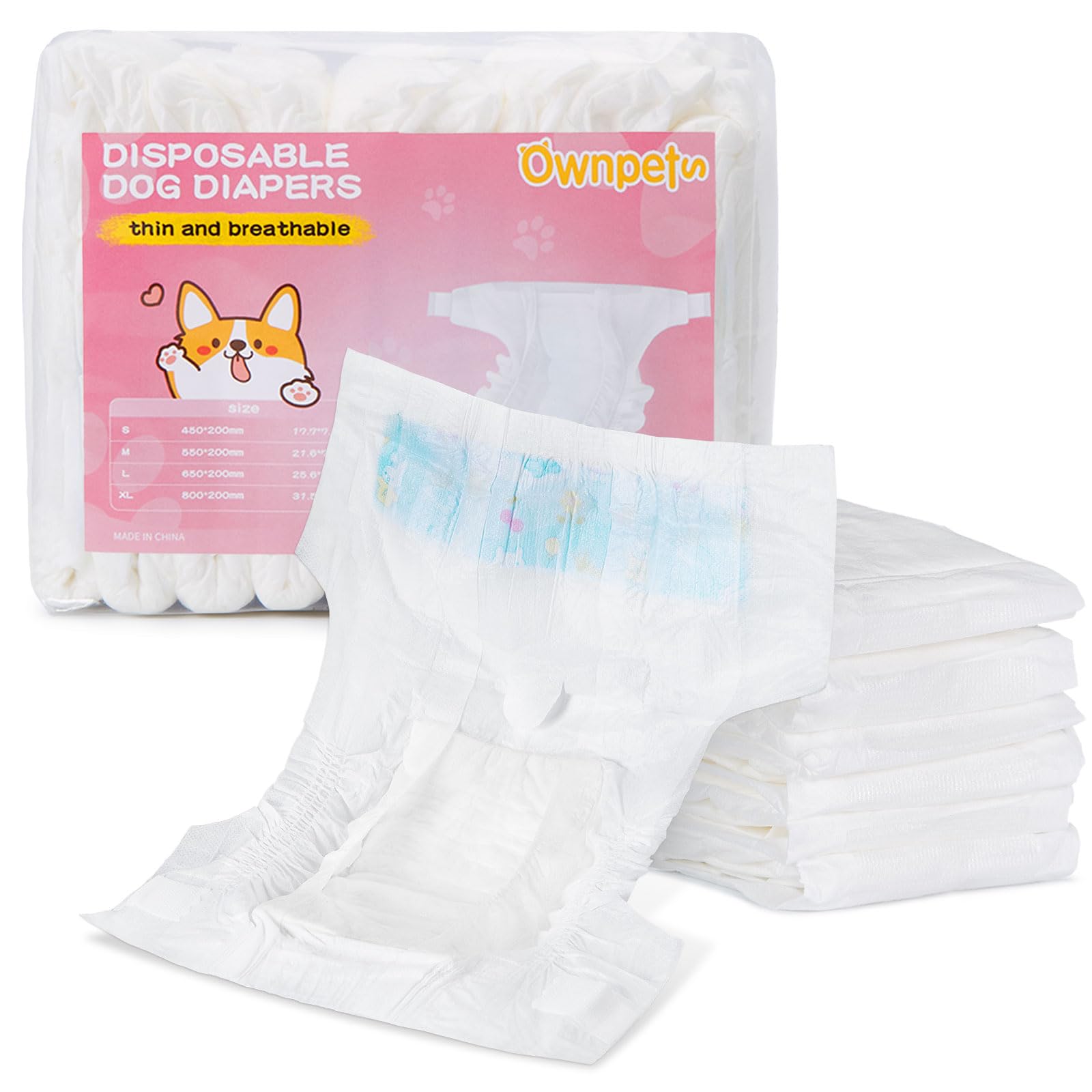 Snapklik.com : Ownpets Pet Disposable Female Dog Diapers - Doggie ...