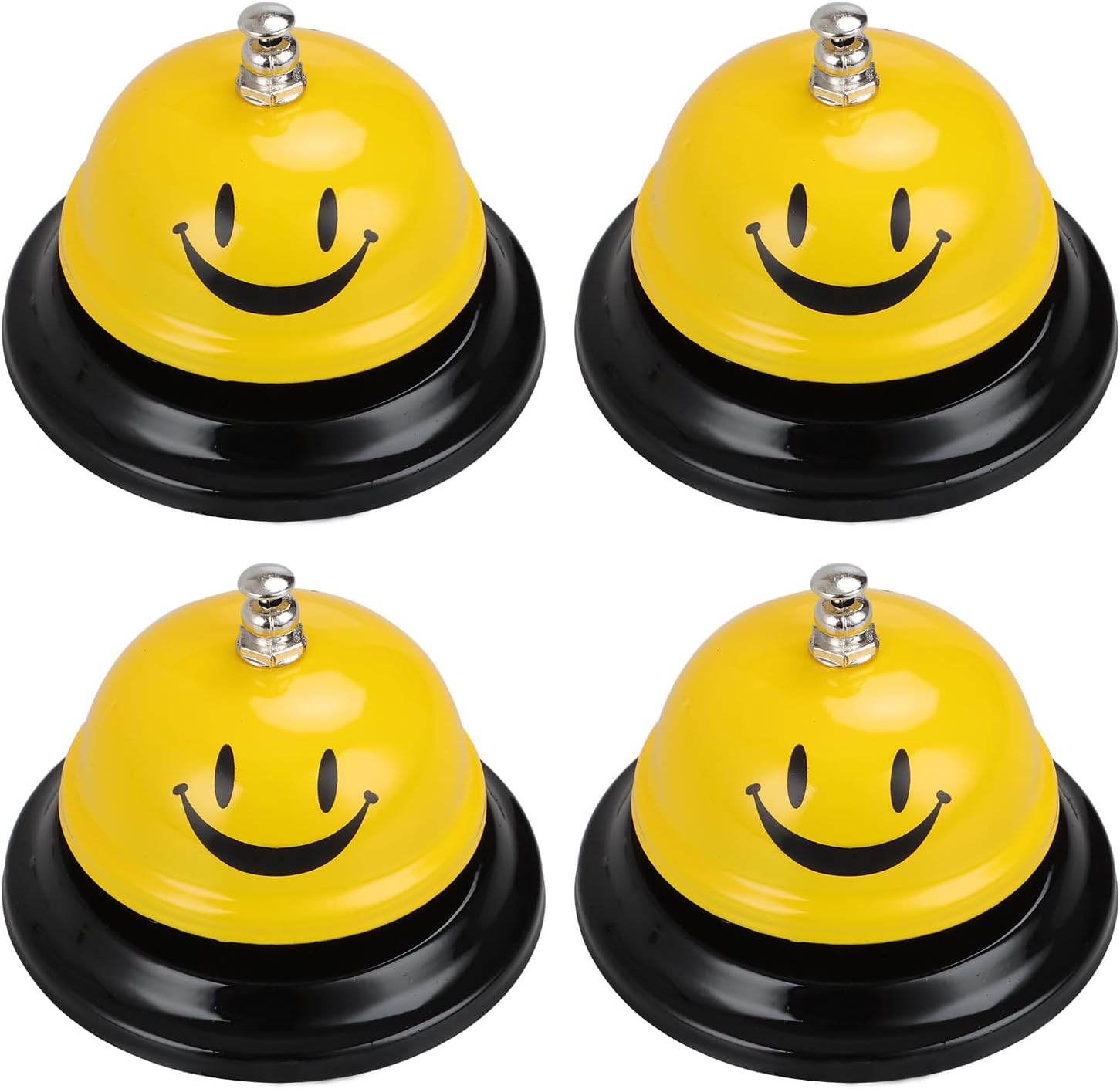 GOYADA 4 Pack Call Bell, Yellow Service Bell Bar Bell, 8.5cm Diameter ...