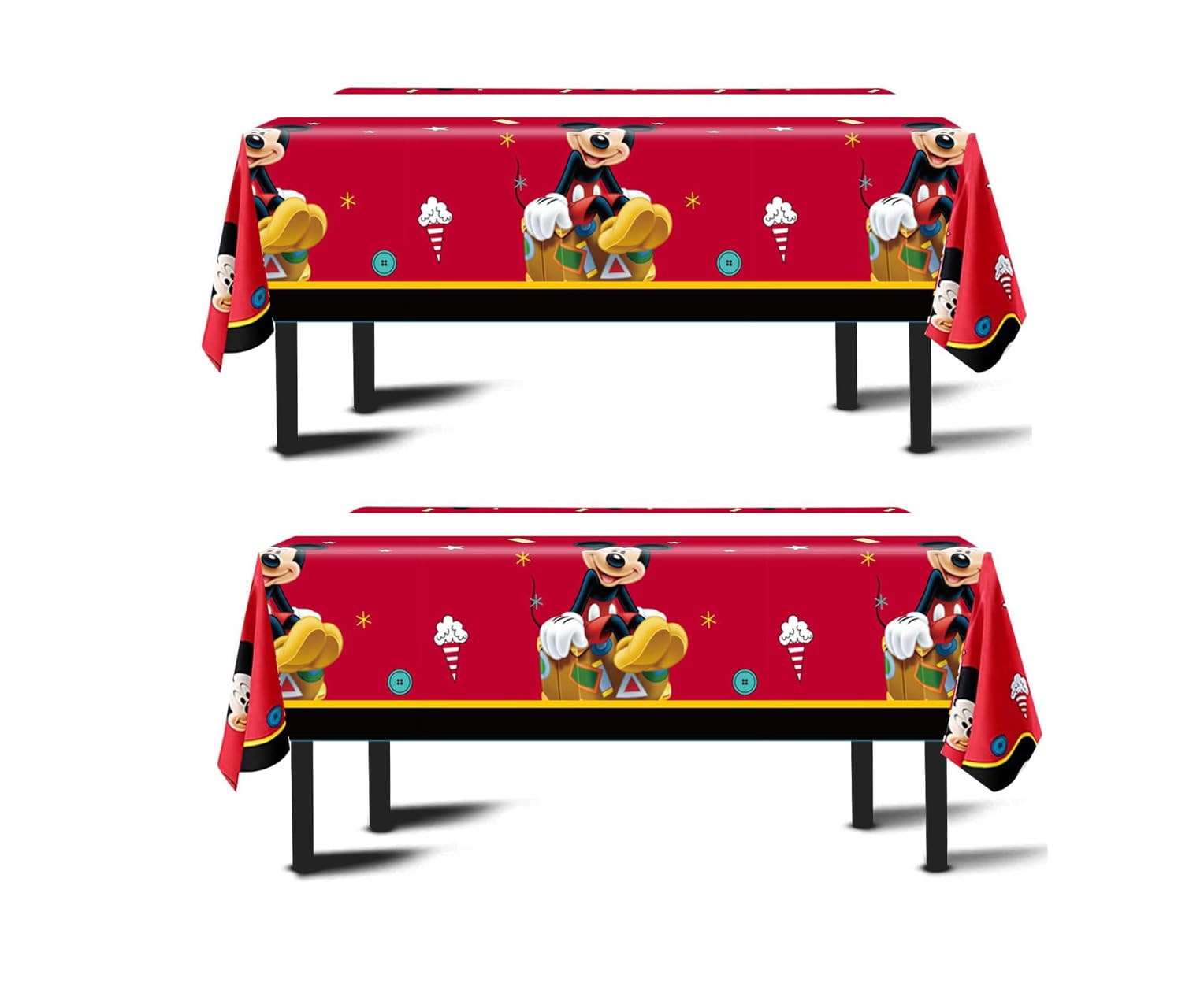 Amazon.com: 2pc Cartoon Mouse Tablecloth 70.8x42.5 Inches, Cute Mouse ...