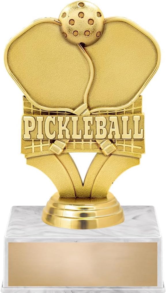 Amazon.com : Crown Awards 6" Pickleball Trophy On White Base : Sports ...