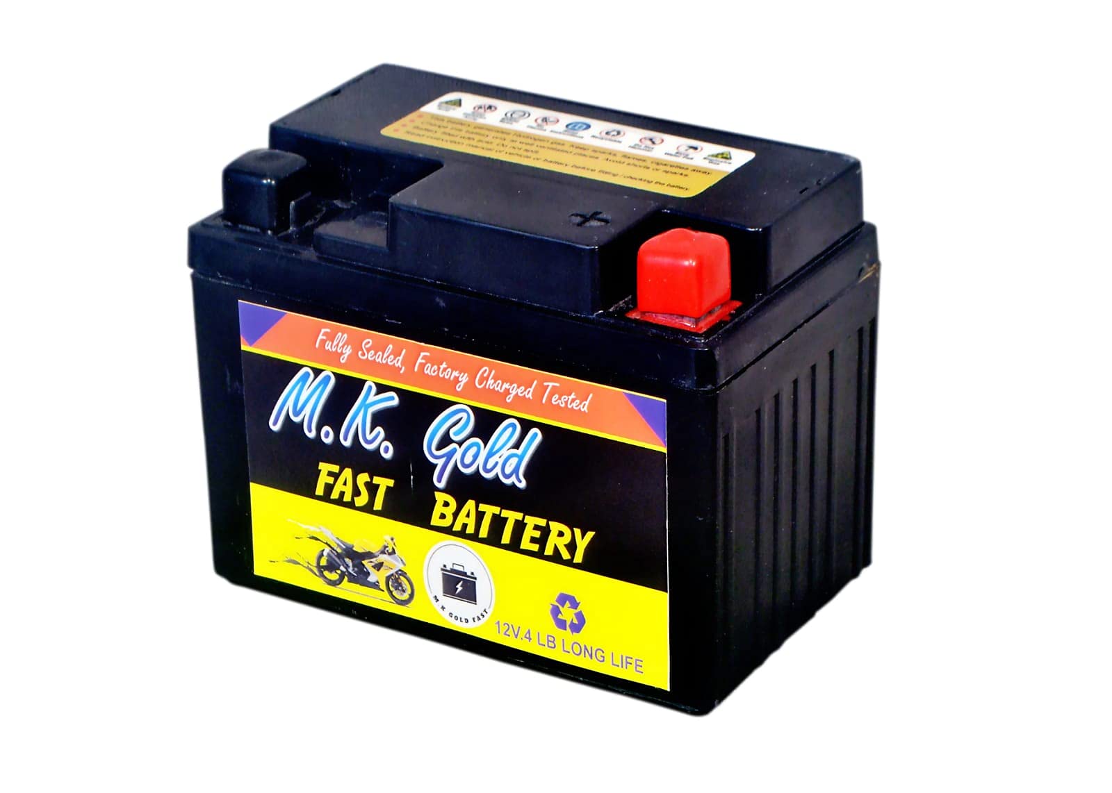 Buy Mk Gold Fast Double Power 12 Ah Motor Bike Battery for Hero, Yamaha ...