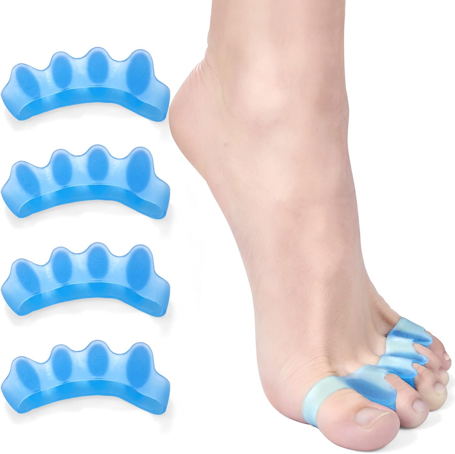 Toe Separators, T Tersely 2 Pairs Soft Gel Toe Spacers to Correct ...