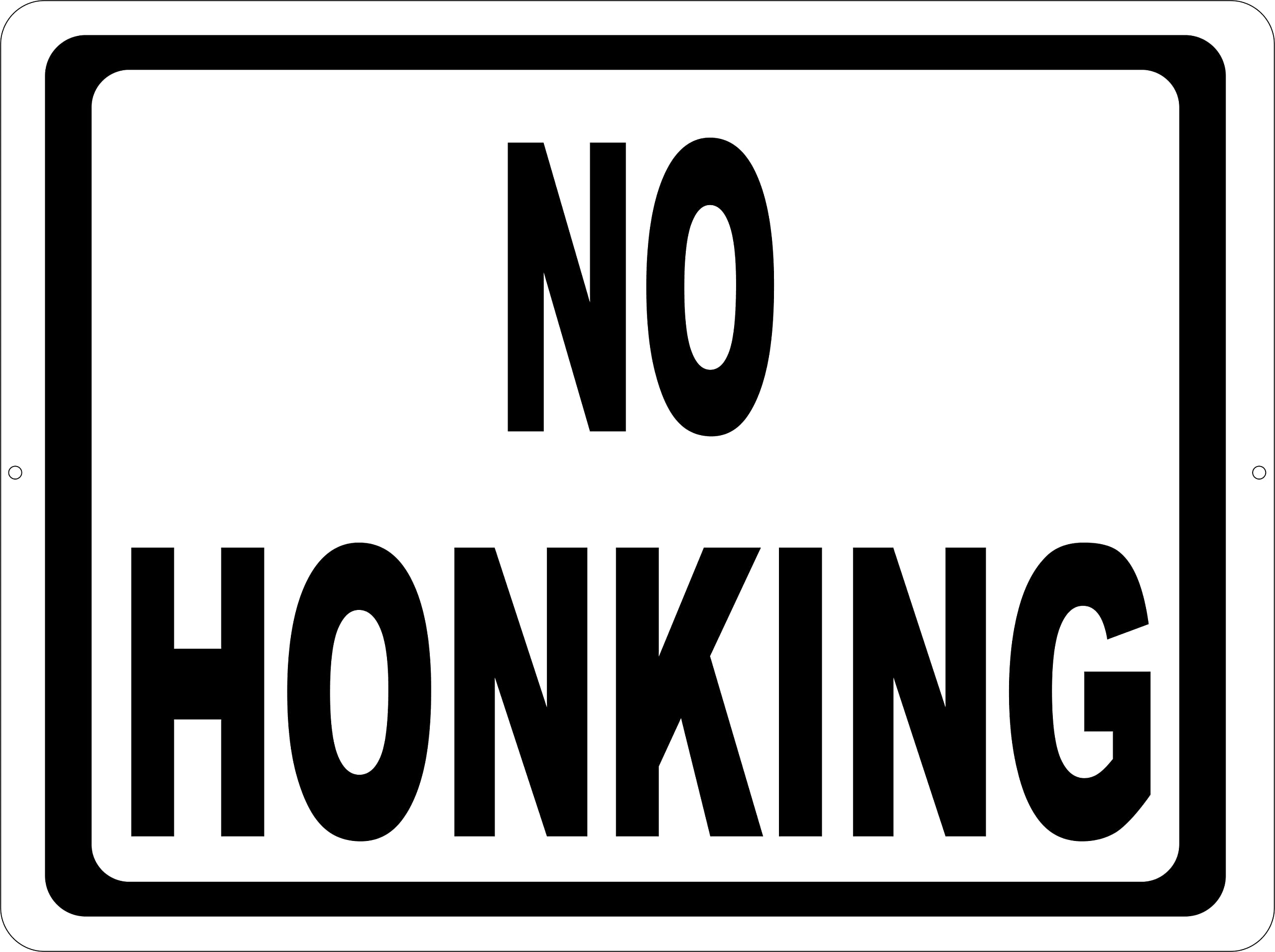 No Honking Sign
