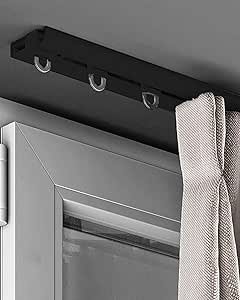 Slim 7.1mm Metal Curtain Track for Bay Windows CeilingMounted Invisible ...