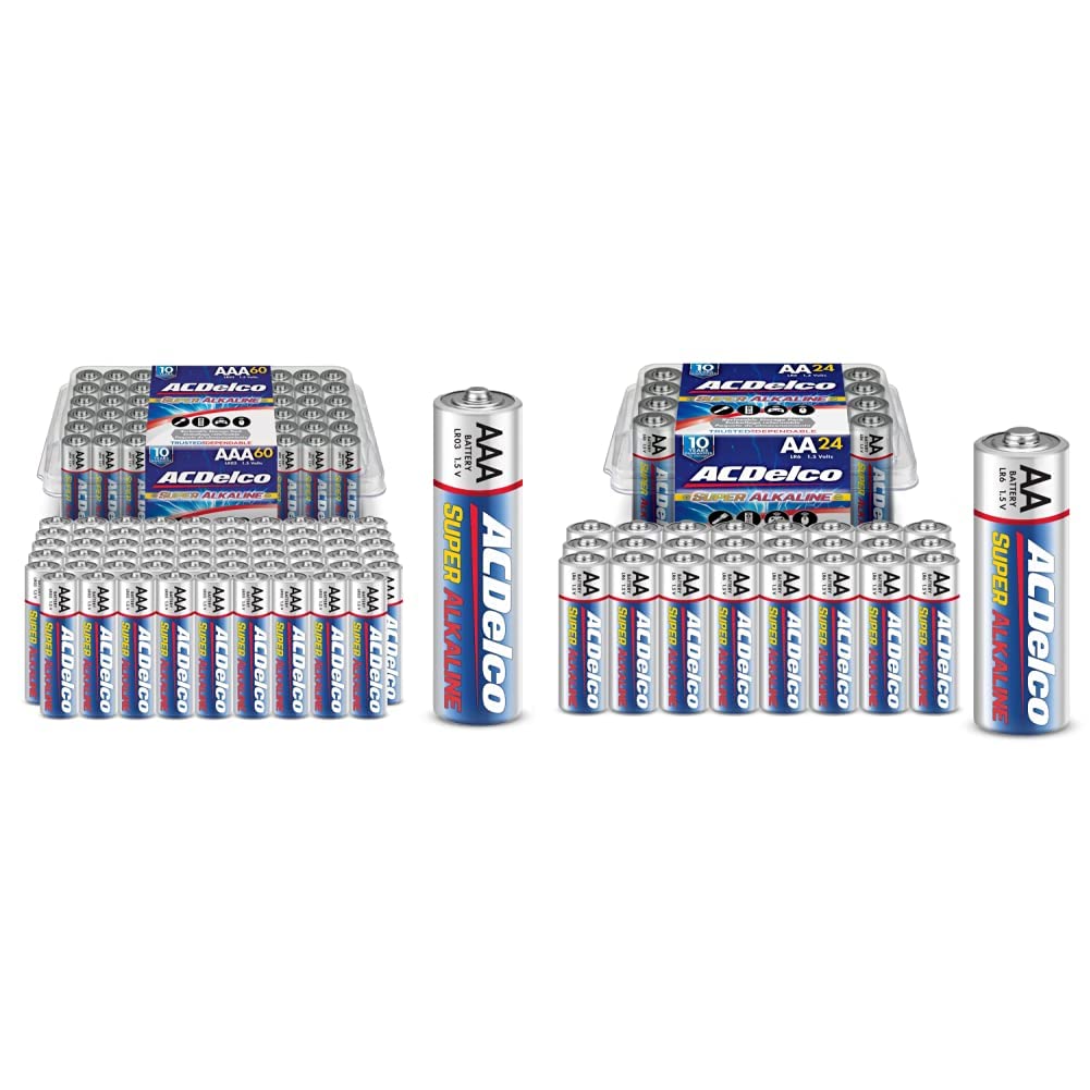 Amazon.com: Powermax ACDelco AAA and AA Batteries Bundle (60-Count ...