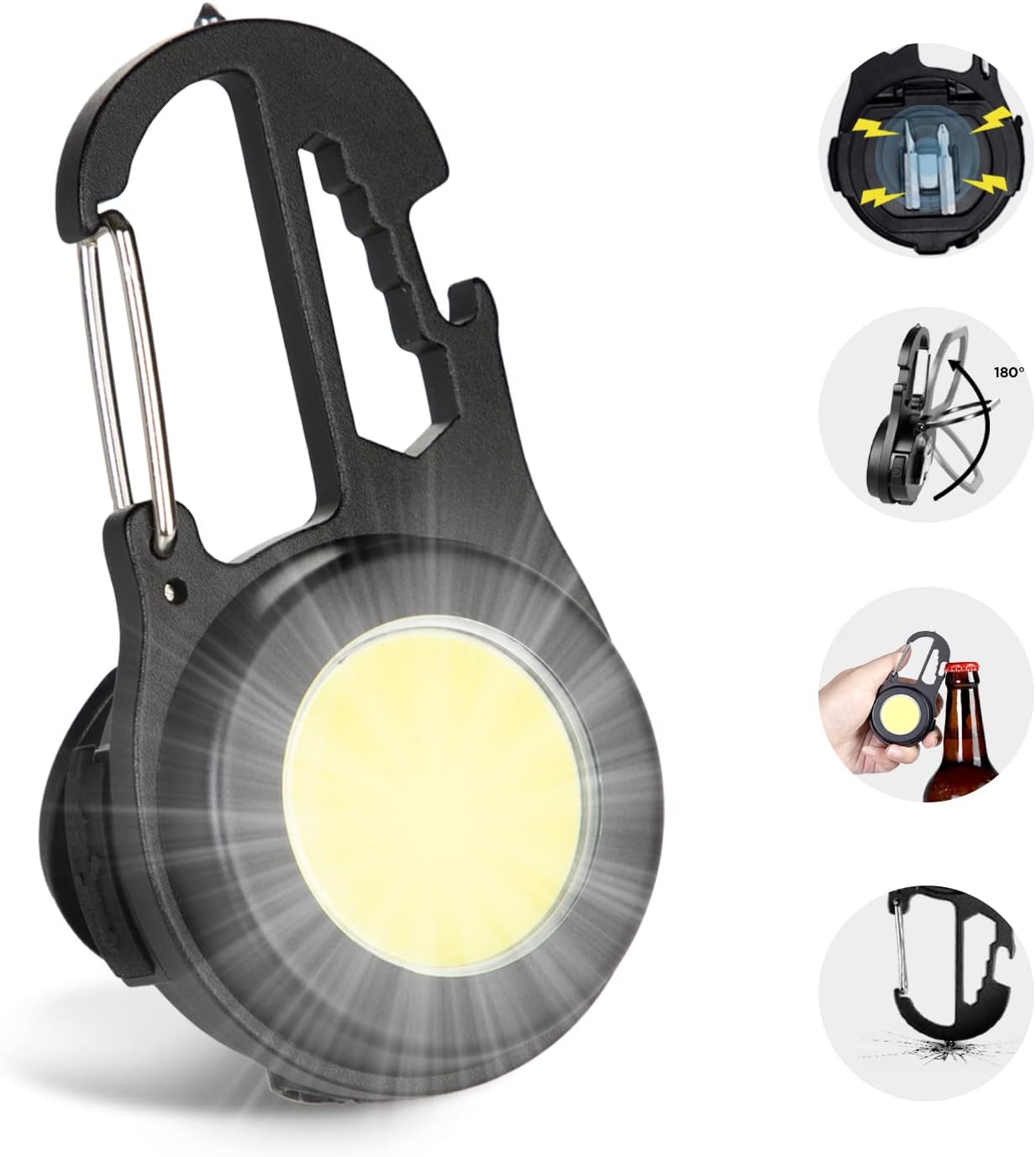 Rechargeable Mini LED COB Work Light 2000LM Portable Waterproof ...