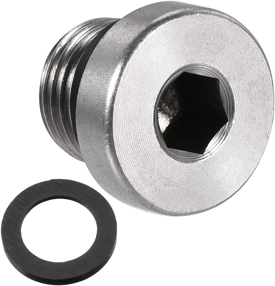 Amazon.com: uxcell Stainless Steel Inner Hex Head M10x1 Pipe Fitting ...