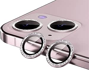 Amazon.com: qichenlu 2+2 Pcs Bling Rhinestone (Pink) Camera Lens ...