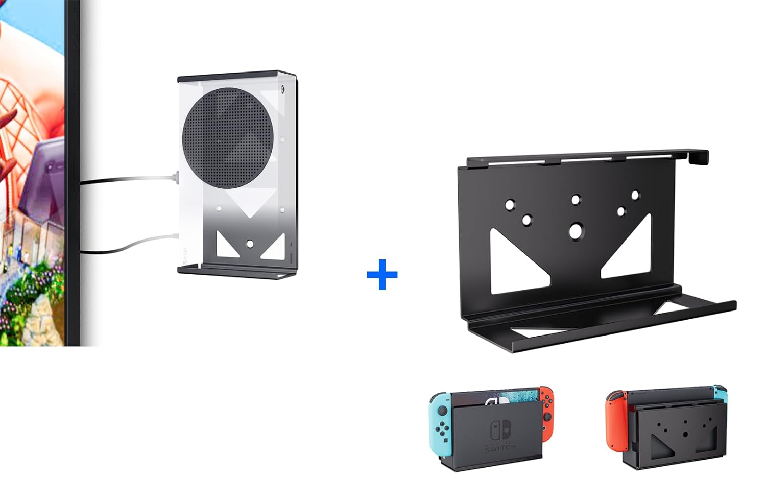 Amazon.com: FLYDOO Steel Wall Mount Brackets Compatible with Xbox Series S Console and Nintendo ...