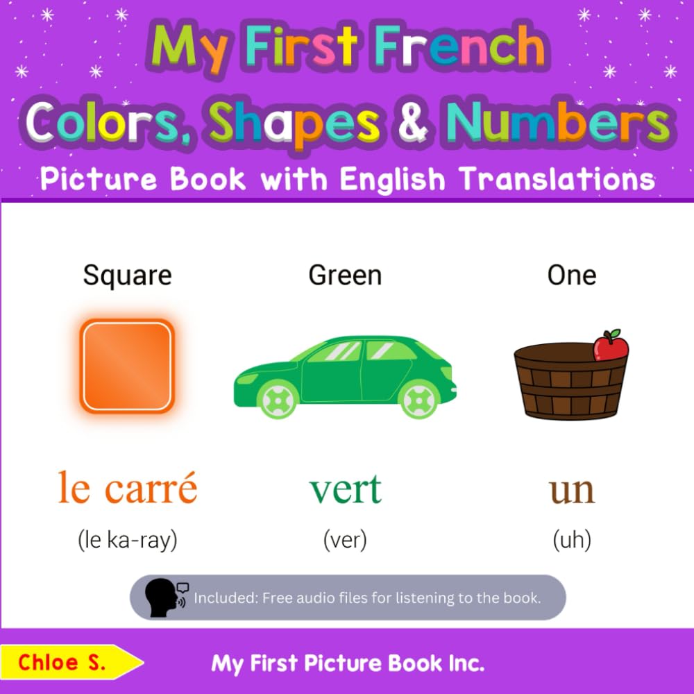 Amazon.com: My First French Colors, Shapes & Numbers Picture Book with ...