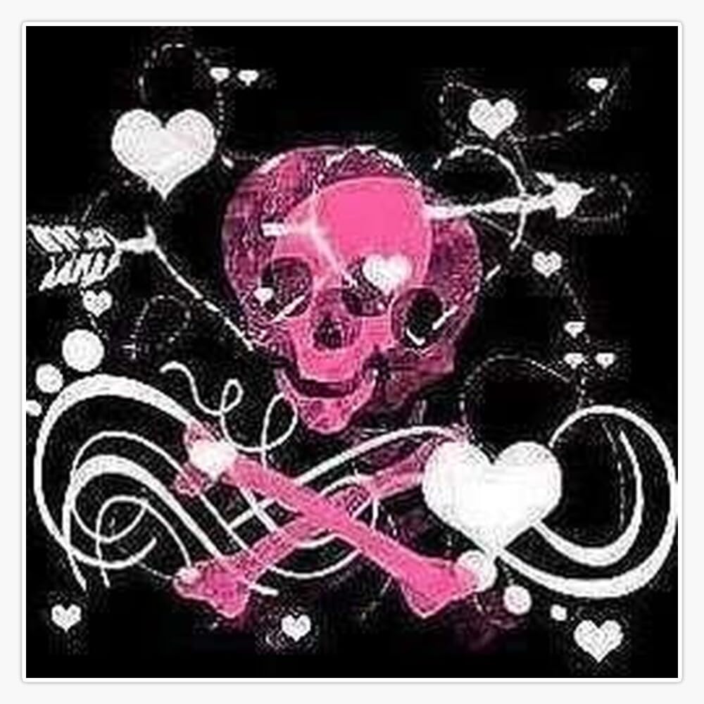 Amazon.com - Y2K Skeleton Pink Sticker Vinyl Waterproof Sticker Decal ...