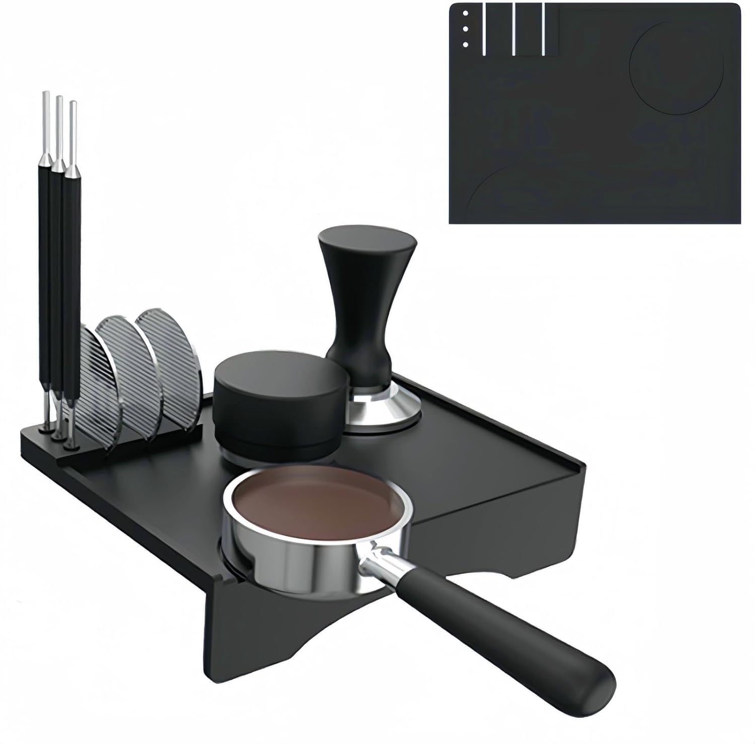 Amazon.com: Jevuoyee 8""x6"" Silicone Coffee Tamper Mat, Espresso ...