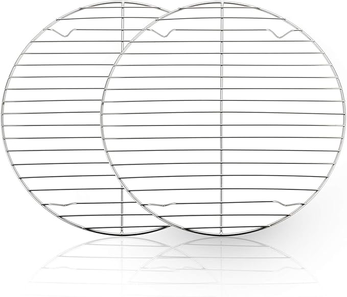 Amazon.com: TeamFar Round Cooling Rack Set of 2, 10½ Inch Round Wire ...