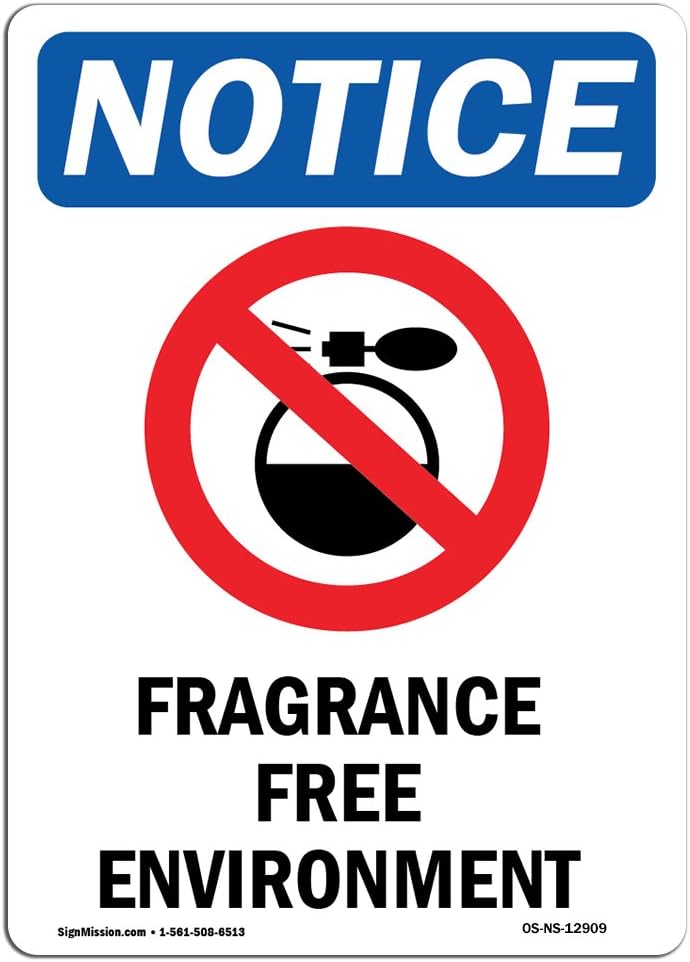 OSHA Notice Sign - Fragrance Free Environment | Rigid Plastic Sign ...
