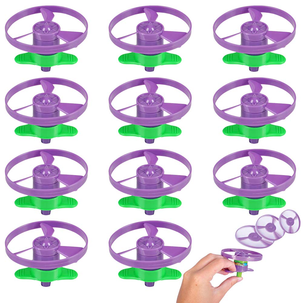 Amazon.com: ArtCreativity Flying Disc Launcher Toys, Set of 12, Disk ...