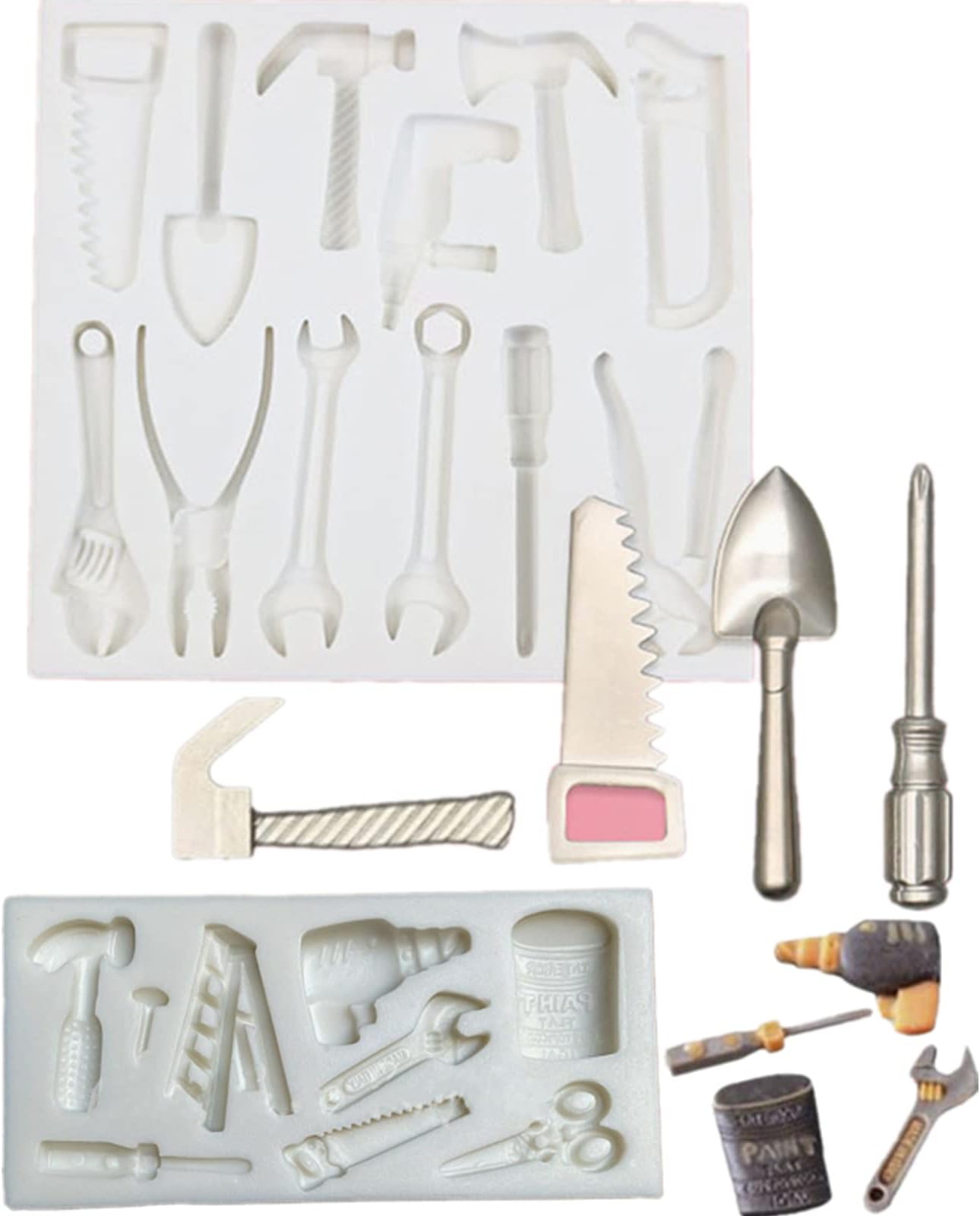 Amazon.com: Construction Tools Silicone Molds, Hand Tools Wrench Hammer ...