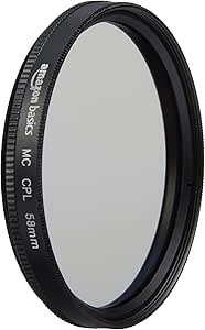 Amazon.com : Amazon Basics Circular Polarizer Camera Lens Filter - 58 ...
