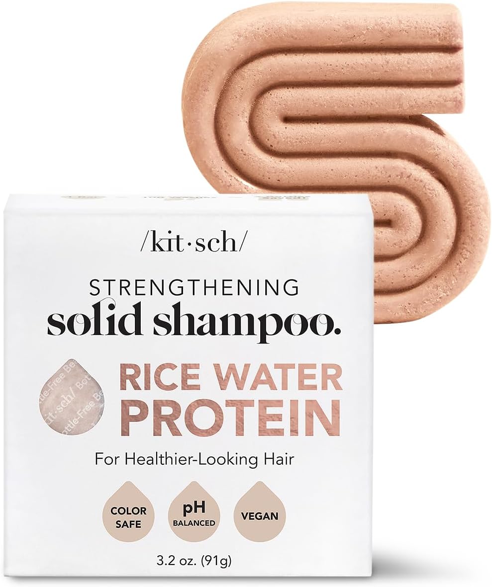 Kitsch Hair Growth | Rice Shampoo Bar for Strengthening | Helps Dry Hair | Made in US | All ...