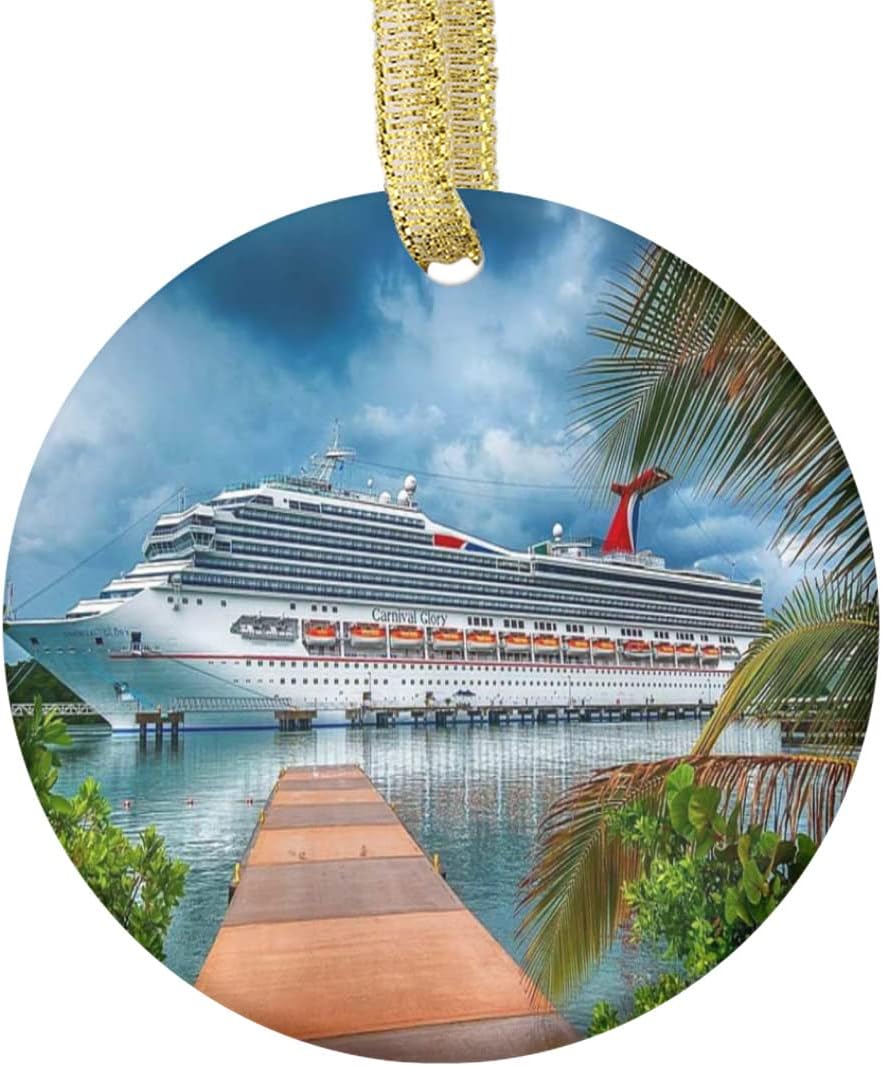 Amazon.com: Merry Cruisemas Cruise Ship Theme Christmas Ornament : Home ...