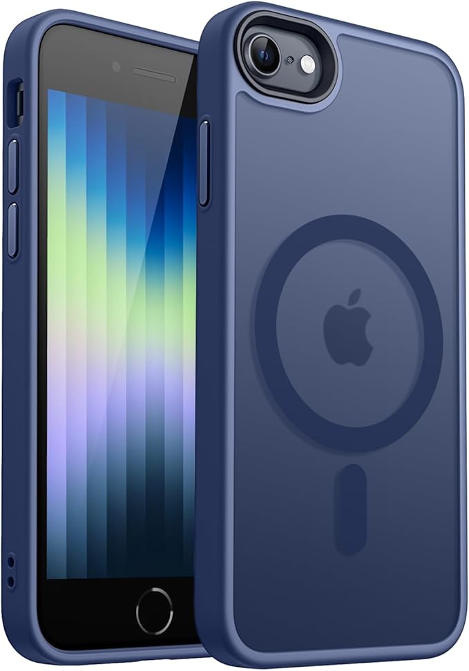 Amazon.com: CANSHN Magnetic Case for iPhone SE 2022/8, Built in Magnets ...