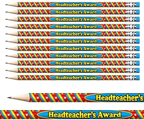 12 Foil Maths Star Award Pencils Pupil Children Rewards Motivational ...