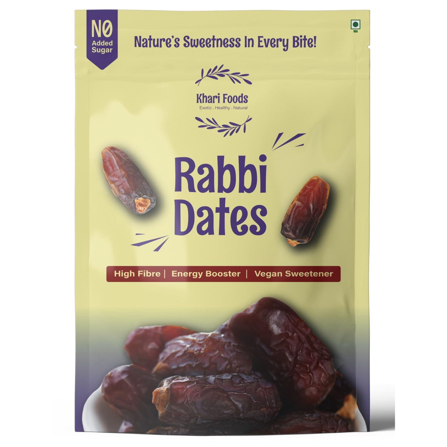 Khari Foods Premium Black Rabbi Dates, Khajur/khajoor Dry Fruits, High ...