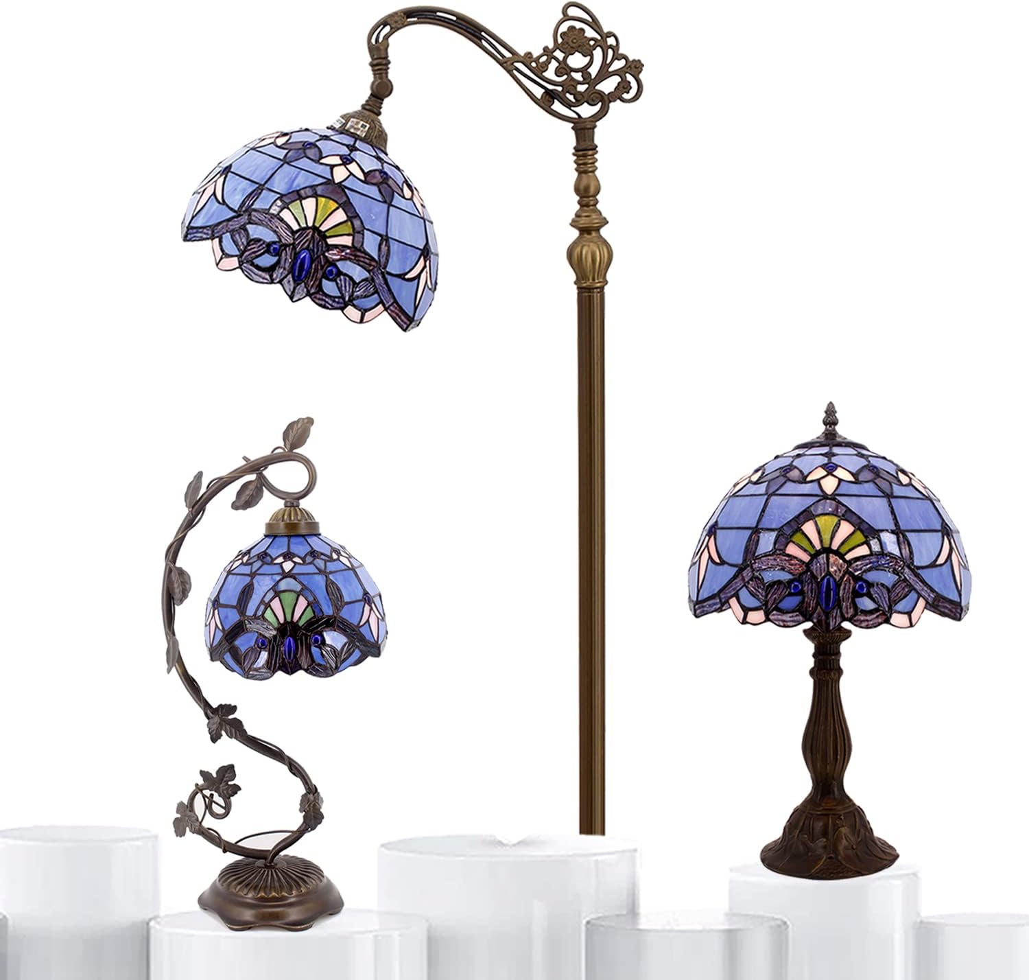 WERFACTORY Tiffany Lamp Series Stained Glass Style Lampshade Decorative ...