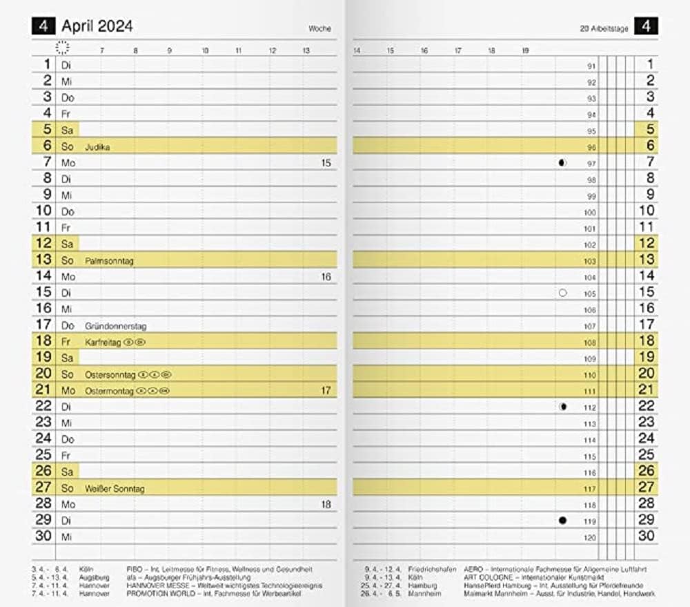 rido/idé Monthly Replacement Calendar Model M Planner 2024 2 Pages = 1 ...