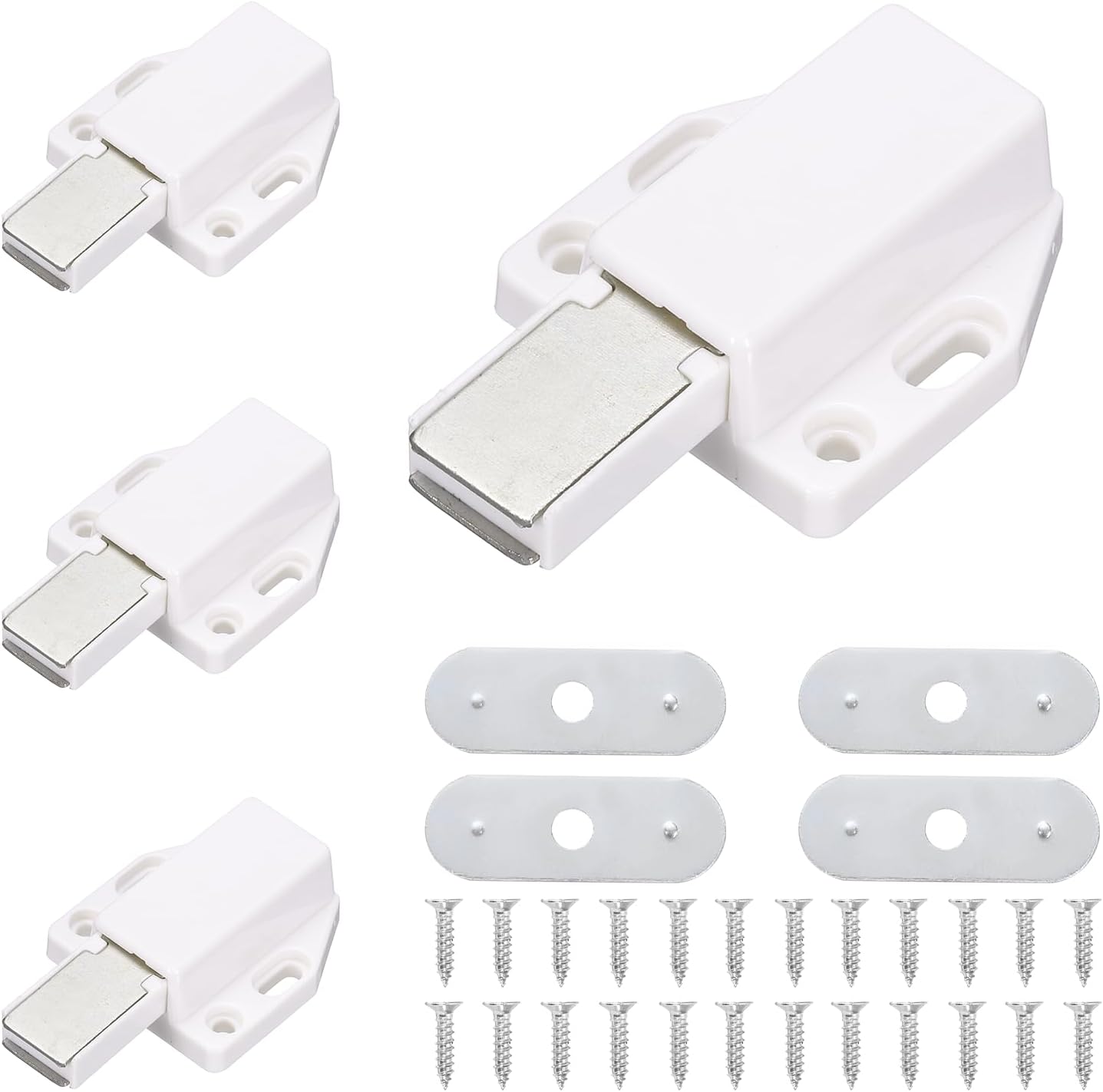 uxcell 4Pack Magnetic Touch Latches, Push to Open Magnet Pressure Touch ...