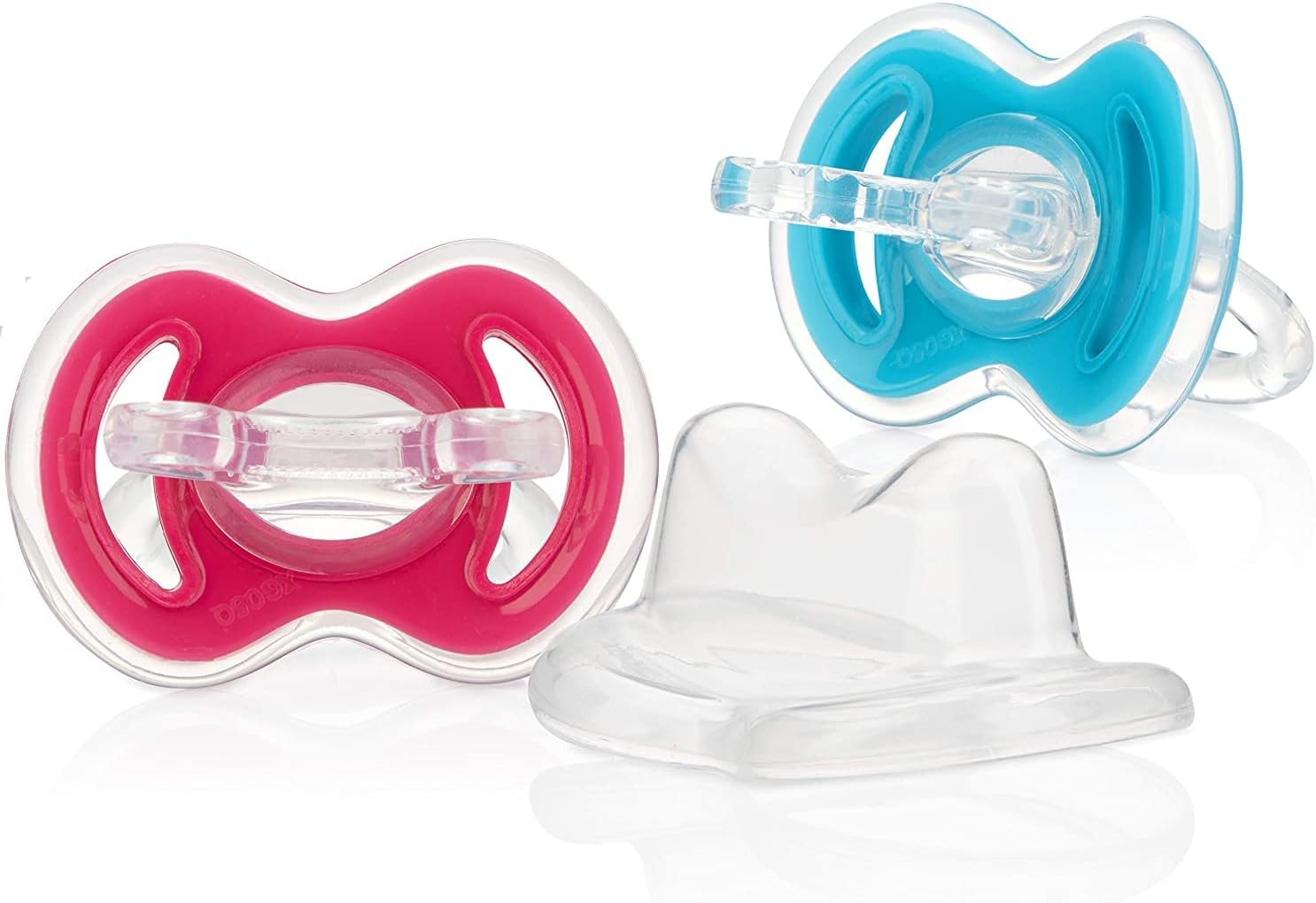 Amazon.com : Nuby 2-Pack Gum-EEZ Pacifier Teethers, Blue/Green : Baby