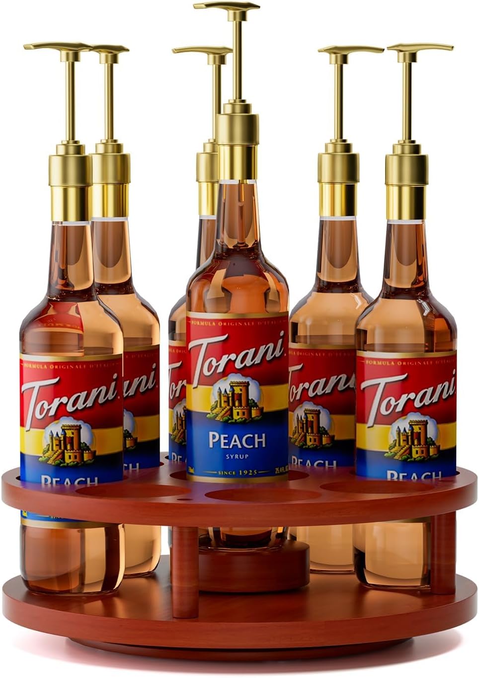 Amazon.com - Rotating Coffee Syrup Organizer 9 Bottles Coffee Syrup ...