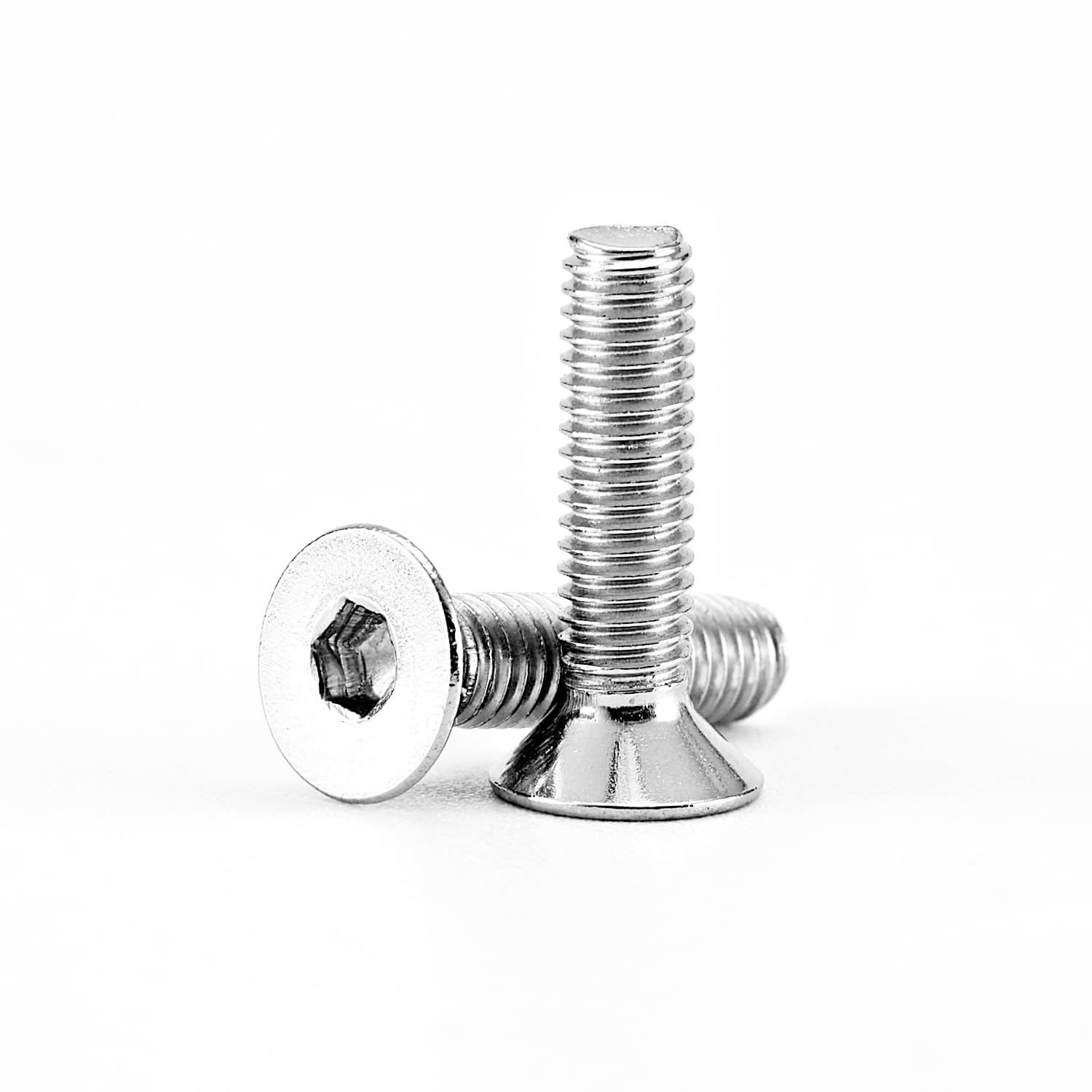 Snapklik.com : M3-0.5 X 6mm Flat Head Hex Socket Cap Screws Countersunk ...