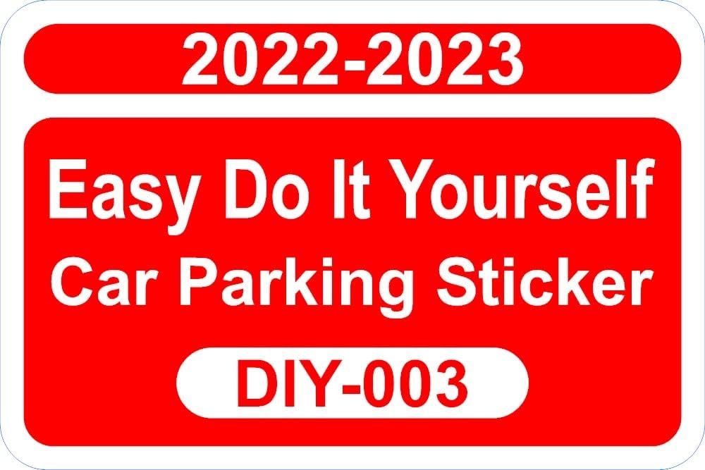 Amazon.com: Car Parking Permit - Red Windshield Parking Stickers (250 ...