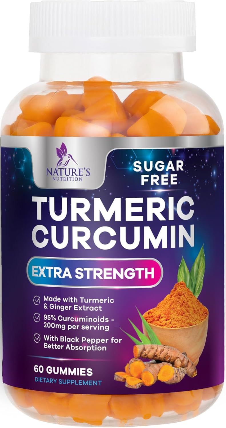 Amazon.com: Turmeric Supplement Gummies Sugar Free - Turmeric Curcumin and Ginger Gummies with ...