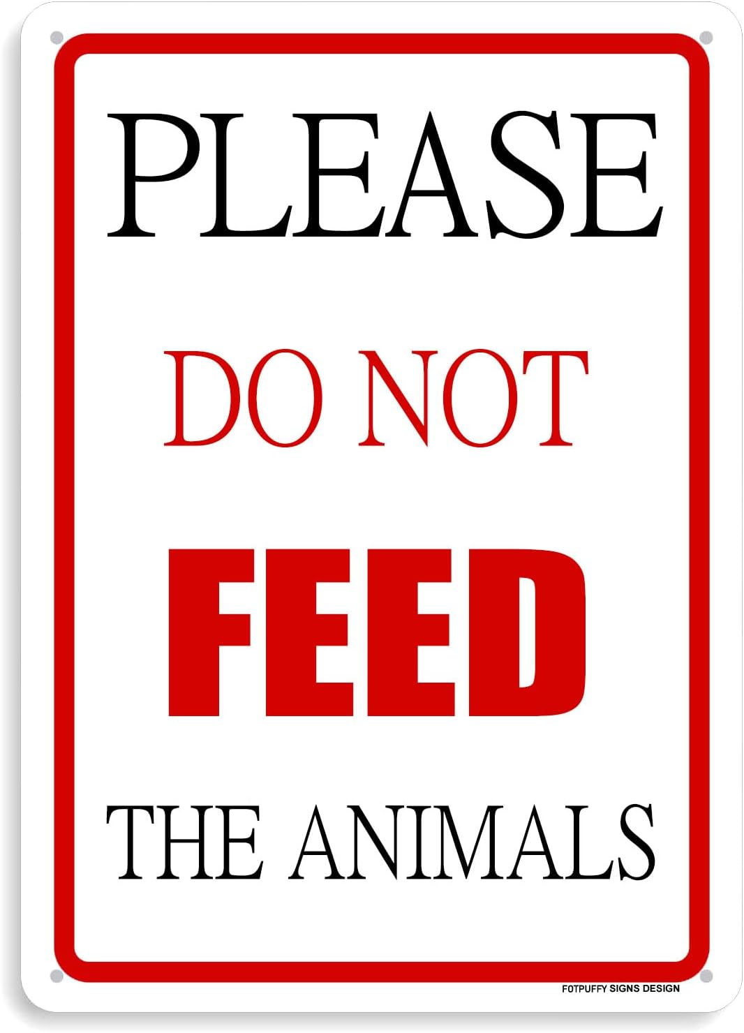 Amazon.com: Fotpuffy Aluminum Sign, 12"x16" Warning Sign "PLEASE DO NOT ...