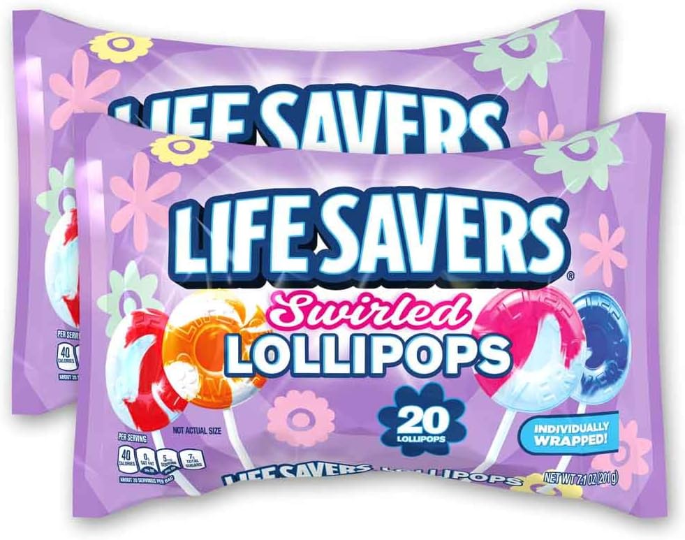 Amazon.com : Spangler LIFE SAVERS® Swirl Lollipops 2–20 ct bags ...