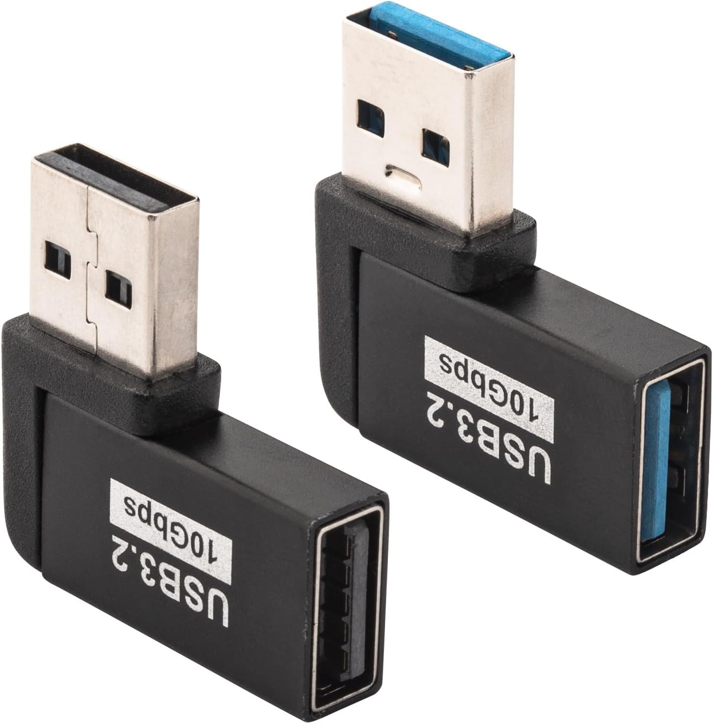 Amazon.co.jp: Leehitech USB A L字 アダプター 10Gbps 高速転送 (1個左方向と1個右方向) 90度直角 L字型 USB3.2 Gen2 A オス to A ...